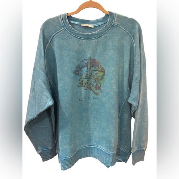 Zenana Outfitters | Tops | Zenana Acid Washed Fleece Sweatshirts Side ...